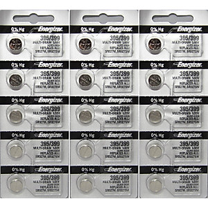 Energizer 395/399 Silver Oxide Zero Mercury (SR927W / SR927SW) 15 Batteries