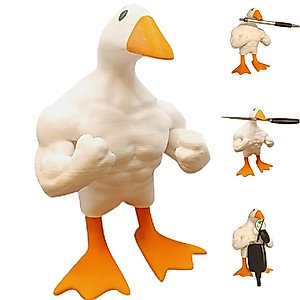 Magnetic Goose Duck Key Holder, Unique Key Holder, Standing Muscle Goose Statue, Funny Animal Magnetic Key Holder, Magnetic Tool Holder, Kawaii Desk Accessories, Room Office Tabletop Ornament (1 PC)