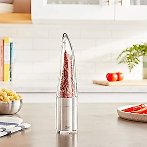 AdHoc Pepe Chili Cutter and Spice Grinder - Dried Spice Cutter with Aroma Bottom Cap - Homemade Red Chili Flakes - Stainless Steel, 8"