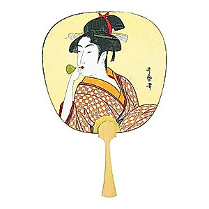 伏見上野旭昇堂 Medium Fan Vidro Beauty (Poppin) 4 Set of 2