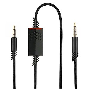 QJYTH Replacement A40 Cord Compatible with Astro A40 Headset, A40 Inline Mute Audio Cable for Astro A10/A40/A40TR Gaming Headset,Compatible with PS5/PS4 Controller(6.5 Feet, Black)