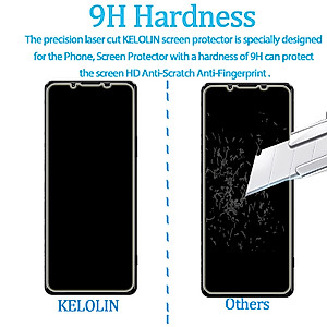 [3 Pack] KELOLIN Screen Protector for Xperia 1 III, Easy to Install, HD Anti-Scratch Anti-Fingerprint No-Bubble Tempered Glass Screen Protector Compatible with Xperia 1 III