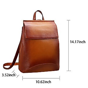 HESHE Leather Backpack for Women Fashion Convertible Backpack Purse Designer Handbags Anti Theft Rucksack for Travel