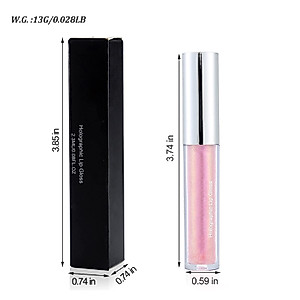 Rosarden Long-Lasting Shiny Liquid Lipstick, Diamond Shimmer Metallic Lip Gloss, Waterproof, Moisturizing, Popular Shiny Lip Gloss for Face & Eyes Makeup