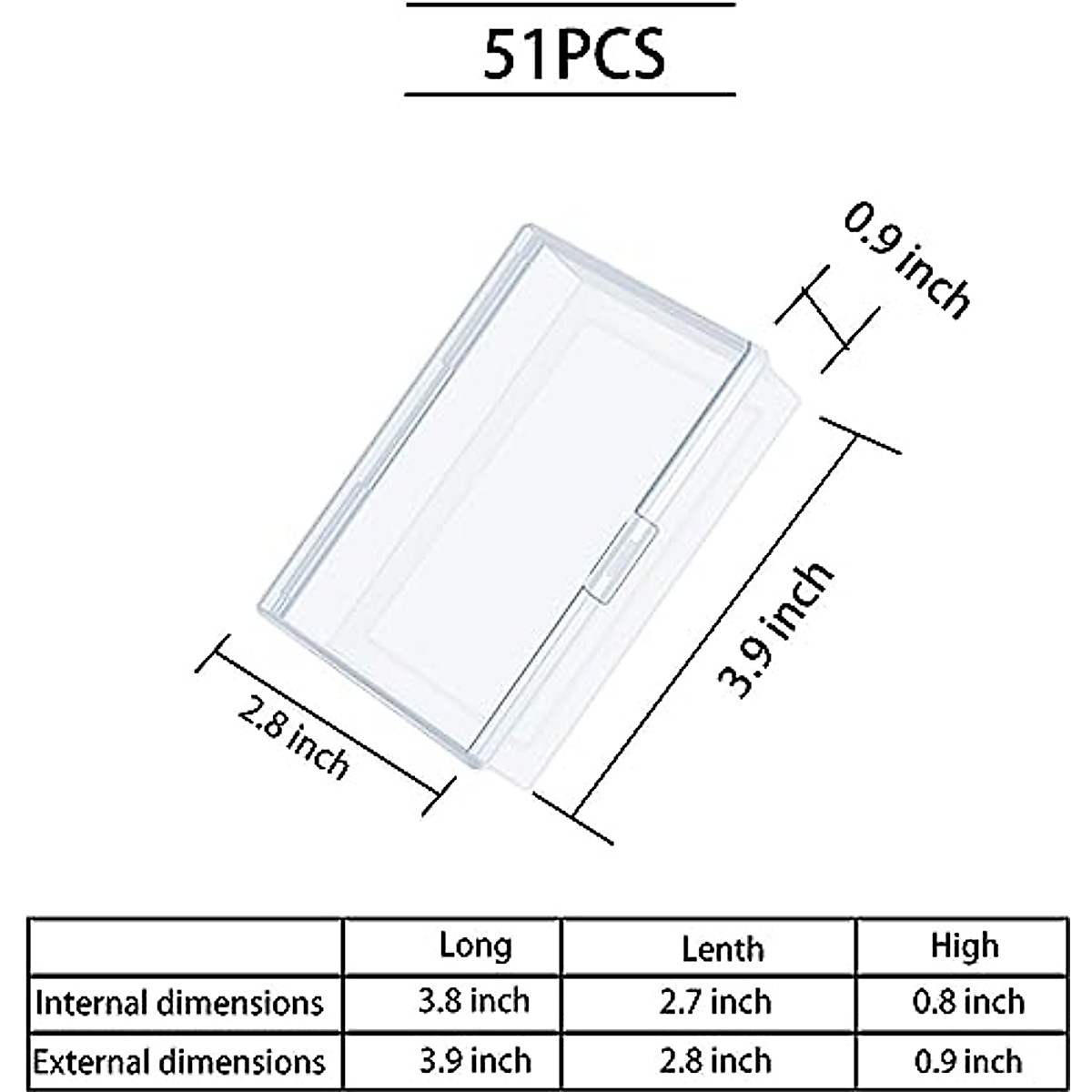 32PCS Playing Card Case Plastic Card Case Playing Card Deck Boxes Snaps Closed Trading Card Case Card Storage Organizer Clear Card Case Empty Plastic Storage Box for Gaming Cards, 3.8x2.7x0.8 Inch