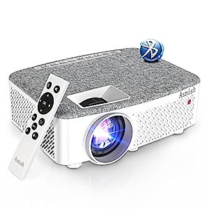 Movie Projector, Bluetooth Outdoor Projector Full HD 1080P 200" Display 9500 Lumen Brightness Compatible with TV Stick, Video Games, Phone, VGA, AV, TF, USB, HD