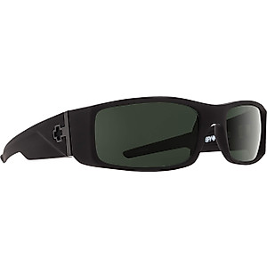 Spy Optic Hielo 670375973864 Polarized Sunglasses, 56 mm (Soft Matte Black/Happy Gray/Green Polar)