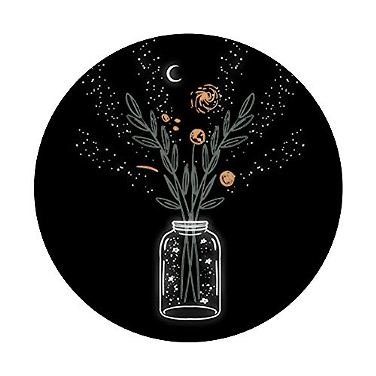 Galaxy Flower Stars Sky Night Moon Outer Space Gift PopSockets Swappable PopGrip