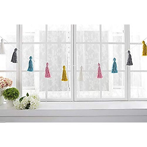 Mkono 2 Pack Tassel Garland Boho Cotton Pastel Banner for Thanksgiving Christmas Birthday Party Decor, Rainbow Wall Hangings for Classroom, Nursery, Kids Girls Bedroom, Baby Shower Wedding Decor