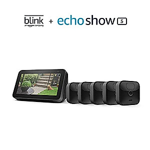 Blink Outdoor (3rd Gen) - 5 camera system bundle with Echo Show 5 (2nd Gen)
