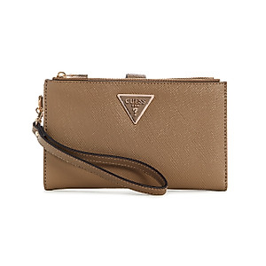 GUESS womens Laurel Double Zip Organizer Wallet, Light Rose, one size US