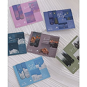 2pcs Magnet Bookmark, Forest Landscape Stationery Page Label Page Holder, Misty Fantasy Series Reading Book Mark Paper Clip(04)