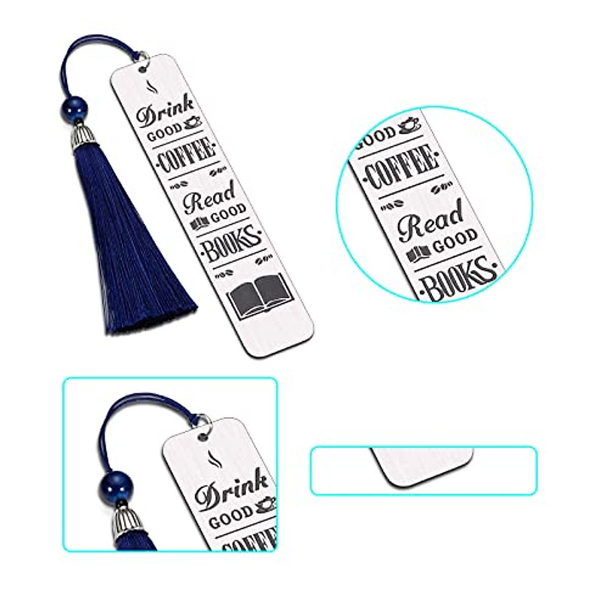 Bookmark for Women Men Coffee & Books Gift Bookmark for Book Coffee Lovers Birthday Christmas Book Mark Gifts for Friends Family Son Daughter Graduation Holiday Stocking Stuffers Present for Him Her