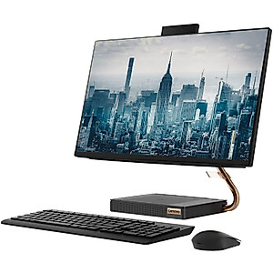 Lenovo IdeaCentre 5 23.8" FHD All-in-One Desktop, Intel Core i5-10400T Processor, 16GB RAM 1TB SSD, WiFi 6, Bluetooth, Webcam, Wireless Keyboard & Mouse, Windows 10 pro, Black