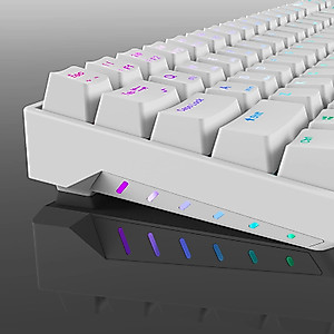 RK ROYAL KLUDGE RK71 Wireless/Wired Mechanical Keyboard and 7200 DPI Gaming Mouse, 71 Keys RGB Red Switch Hot Swappable Compact Gaming Keyboard for Win/Mac