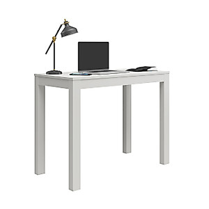 Ameriwood Home Parsons Desk with Drawer, White , 19.7D x 39W x 30H in