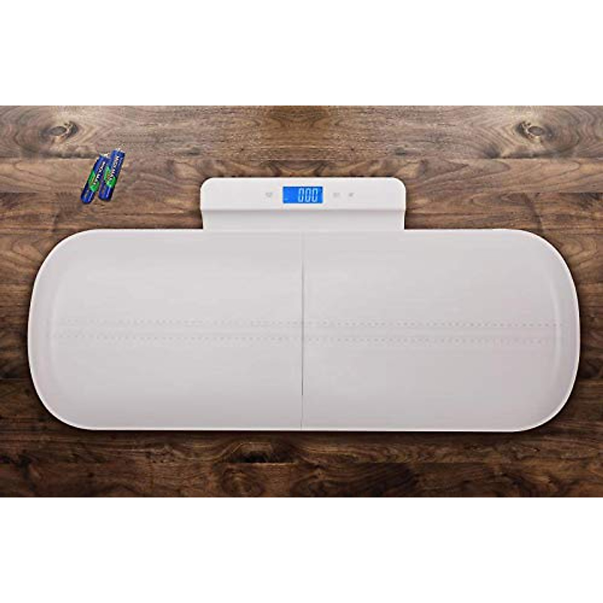 KAZETEC Baby Scale, Pet Scale, Multi-Function Digital Scale Measure Toddler/Adult/Puppy/Cat/Dog Weight(Max:220LBS) and Height(Max:70CM) Accurately, Precision at ± 10g, KG/LB/OZ, Blue Backlight