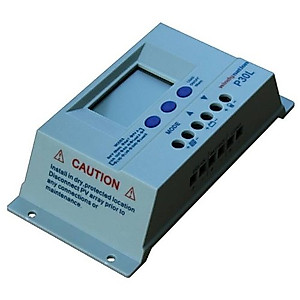 WindyNation P30L LCD 30A PWM Solar Panel Regulator Charge Controller with Digital Display and User Adjustable Settings