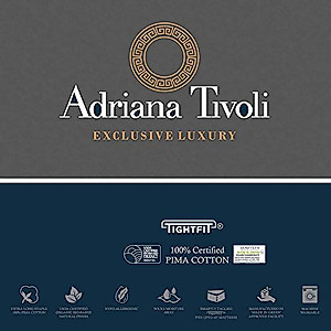 Adriana Tivoli King 600 TC Cotton Sheet Set Extra-Long Staple Sateen Weave 100% Pima Cotton 18inch Deep Pocket Luxury Bedding from Adriana Tivoli (Salmon, 4 Pcs)