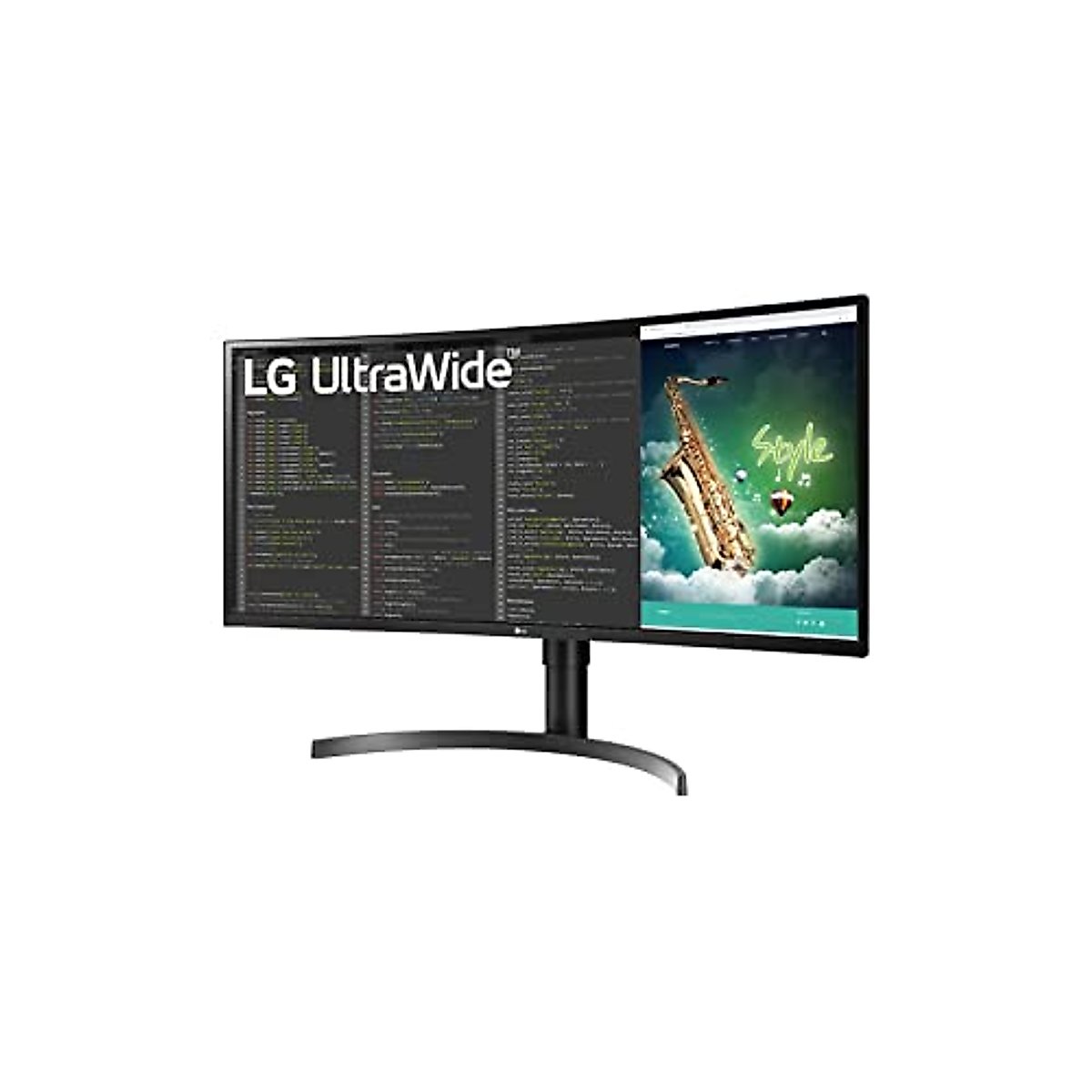 LG 35” 35BN75CN-B VA HDR QHD UltraWide™ Curved Monitor (3440x1440) with 100Hz Refresh Rate, 5ms(GTG), USB Type-C™, AMD FreeSync™, Dynamic Action Sync, Black Stabilizer, MaxxAudio® & Ergonomic Design