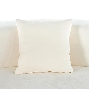 Tdewlye Modern Large Stylish Curved Sofa Couch, 2 Piece Sectional Sofa with 3 Pillows and High-Density Foam, Upholstered Chenille Fabric Couch for Living Room, Bedroom (Beige-f)