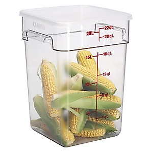 Cambro SFC12SCPP Cambro Square Seal Lid for 12, 18 and 22 Qt. Capacity Clear Camwear Containers