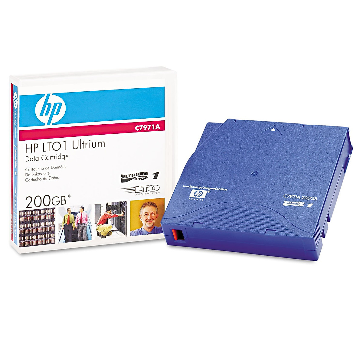 HP C7971A 1/2" Ultrium LTO-1 Cartridge, 1998ft, 100GB Native/200GB Compressed Capacity