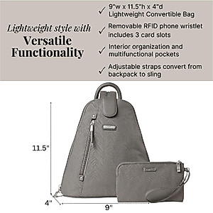 Baggallini Women's Metro Backpack, Pewter Zebra, One Size