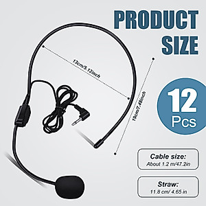 Copkim Wired Microphone with 3.5mm Jack, Comfortable Design, Ideal for Cosplay, Singing, and Speaking