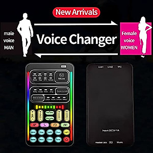 Portable Voice Changer, Handheld Microphone Voice Changer with Sound Multifunctional Effects Machine Voice Disguiser Mini Voice Changer Device for Mobile Phone PC Laptops PS4 Xbox One Games