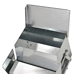 PawHut 30 lbs Capacity Automatic Chicken Poultry Feeder with a Galvanized Steel and Aluminium Build, Weatherproof Design