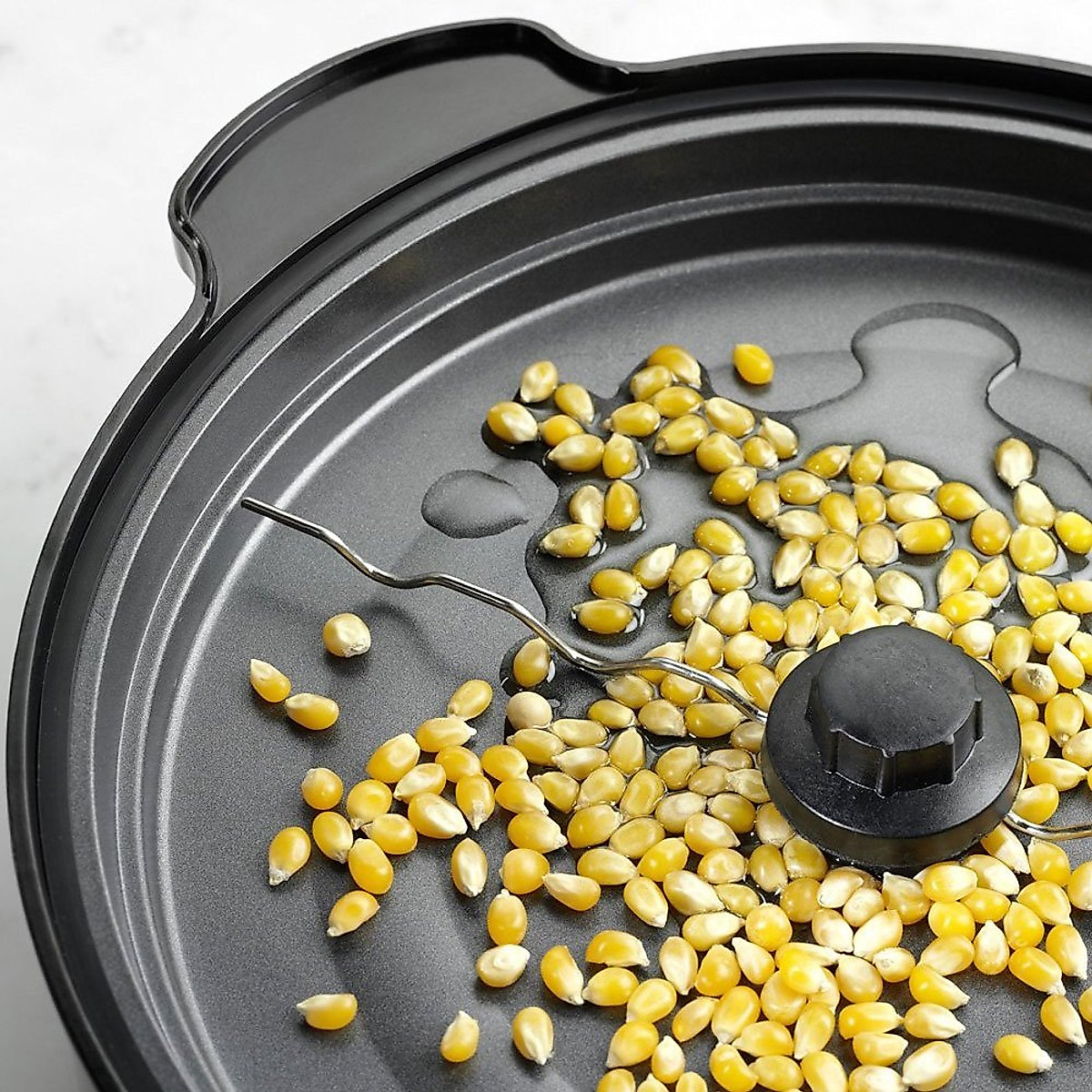 Nostalgia 6-Quart Stirring Popcorn Popper - Quick-Heat Technology - Makes 24 Cups of Popcorn - Includes Kernel Measuring Cup - Perfect for Birthday Parties, Movie Nights, and More - Stainless Original