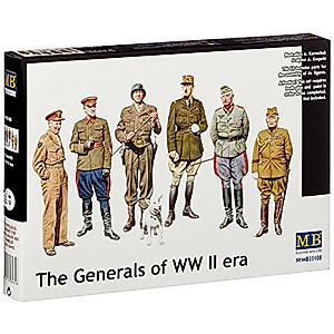 Master Box WWII Famous Generals (6) Figure Model Building Kits (1:35 Scale)