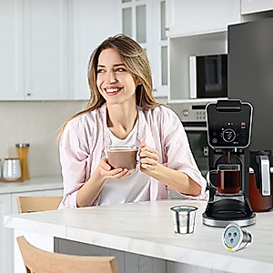 Reusable K Cups pods Compatible with ninja dual brew pro specialty coffee maker,Reusable Coffee Filter Accessories fits Ninja CFP201 CFP301 CFP305 CFP400 Dual Brew Pro System (2pack)