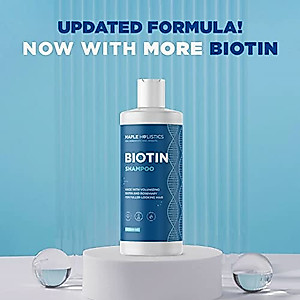 Biotin Hair Shampoo for Thinning Hair - Volumizing Biotin Shampoo for Men and Womens Dry Damaged Hair - Sulfate Free Shampoo with Biotin and Moisturizing Essential Oils over 95% Natural Derived
