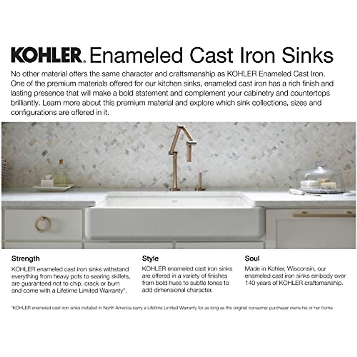 KOHLER K-6589-U-0 Northland Undercounter Entertainment Sink, White