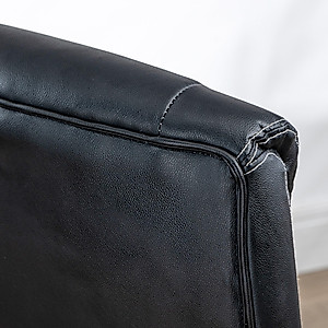 Vinsetto Executive Massage Office Chair with 6 Vibration Points, Heated Faux Leather Computer Desk Chair with Flip-up Armrest, Adjustable Height, Swivel Wheels, Black