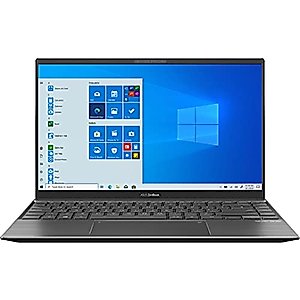 Asus Zenbook 14 inch FHD Laptop, AMD Ryzen 5 5500U, 6-Cores, up to 4 GHz, 8GB DDR4 RAM, 256GB PCle SSD, NVIDIA GeForce MX450 Graphics, Webcam, WiFi, Bluetooth, HDMI, Media Card Reader