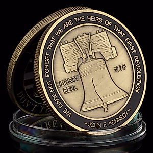 Don't Tread on Me Liberty Bell Challenge Coin Designed by Military Veterans