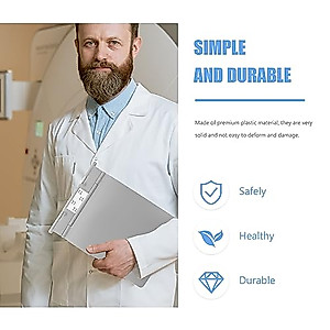 MAGICLULU 4pcs Case Folder A4 Binder Office Binders Plastic Paper Clips Profile Hardboard Clipboard with Storage Folders Abs Grey Office Document Clip Exam Paper Base Office Clip Boards Care