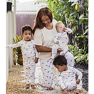 Burt's Bees Baby Unisex Baby Adult 2-Piece Mommy Matching Pajamas, 100% Organic Cotton, Golden Bee