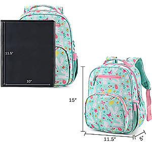 mibasies Girls Backpack for Elementary School, Backpack for Girls 5-8, Lightweight Kids Backpacks for Girls(Rabbit)