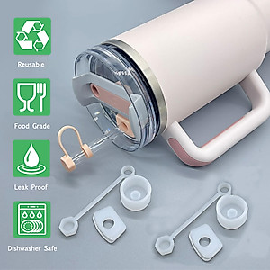 12pcs Silicone Spill Proof Stopper Set, Compatible with Stanley Cup 40 oz 30 oz Quencher H1.0&2.0, Stanley Cup Accessories, with Fix Leak Stopper, Lid Spill Plug and Straw Cover Cap