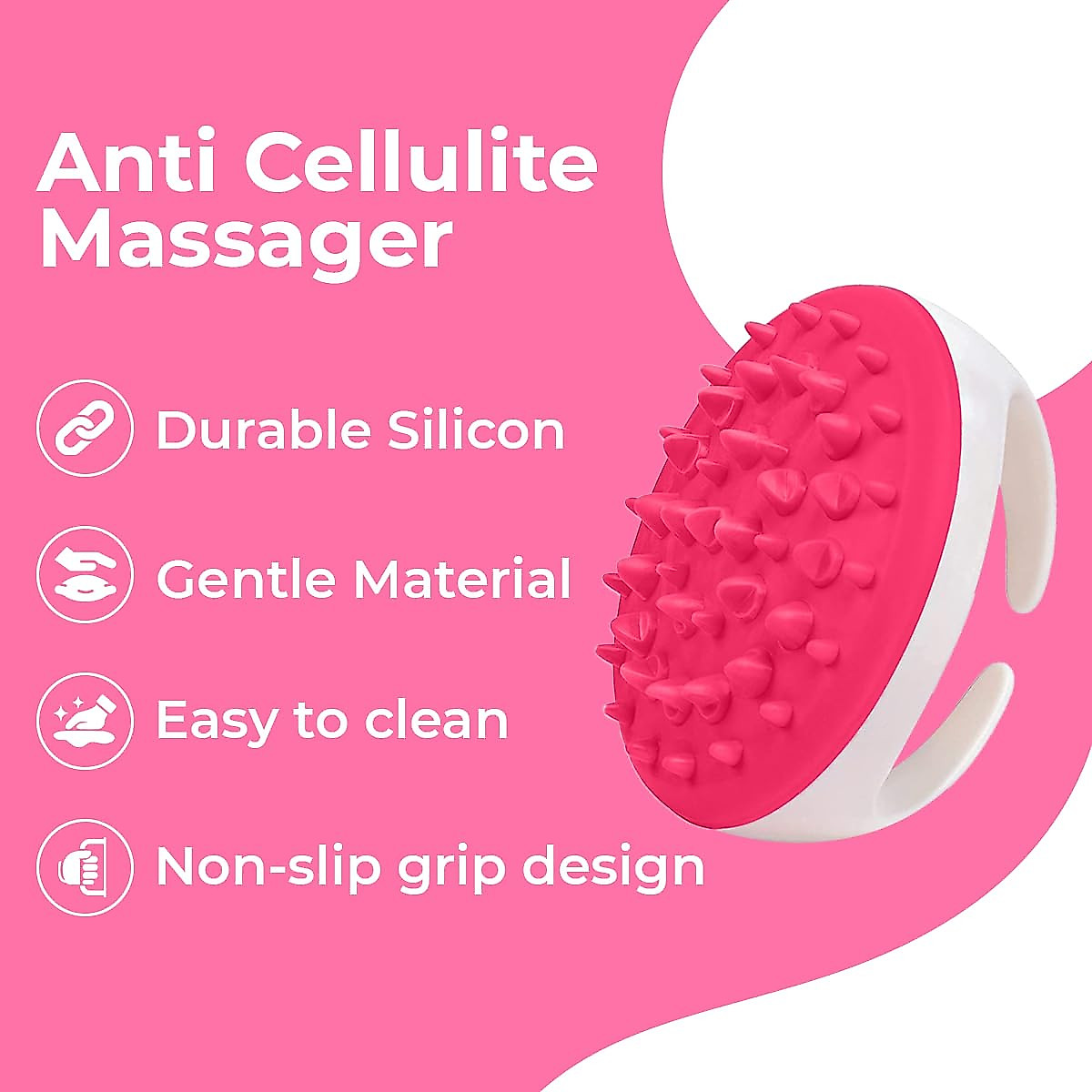 Cellulite Remover Anti Cellulite Massager Roller - Anticellulite Fascia Blaster for Cellulite Treatment - Improves Fat Deposits Use Cellulite Brush & Cellulite Roller with Cream or Oil