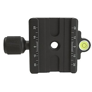 Desmond DAC-60 60mm QR Clamp 3/8" w 1/4" Adapter & Level Arca-Swiss Compatible for Tripod Head Quick Release