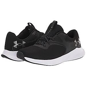 Under Armour Women's Charged Aurora 2 Cross Trainer, Black (001)/Metallic Warm Silver, 7