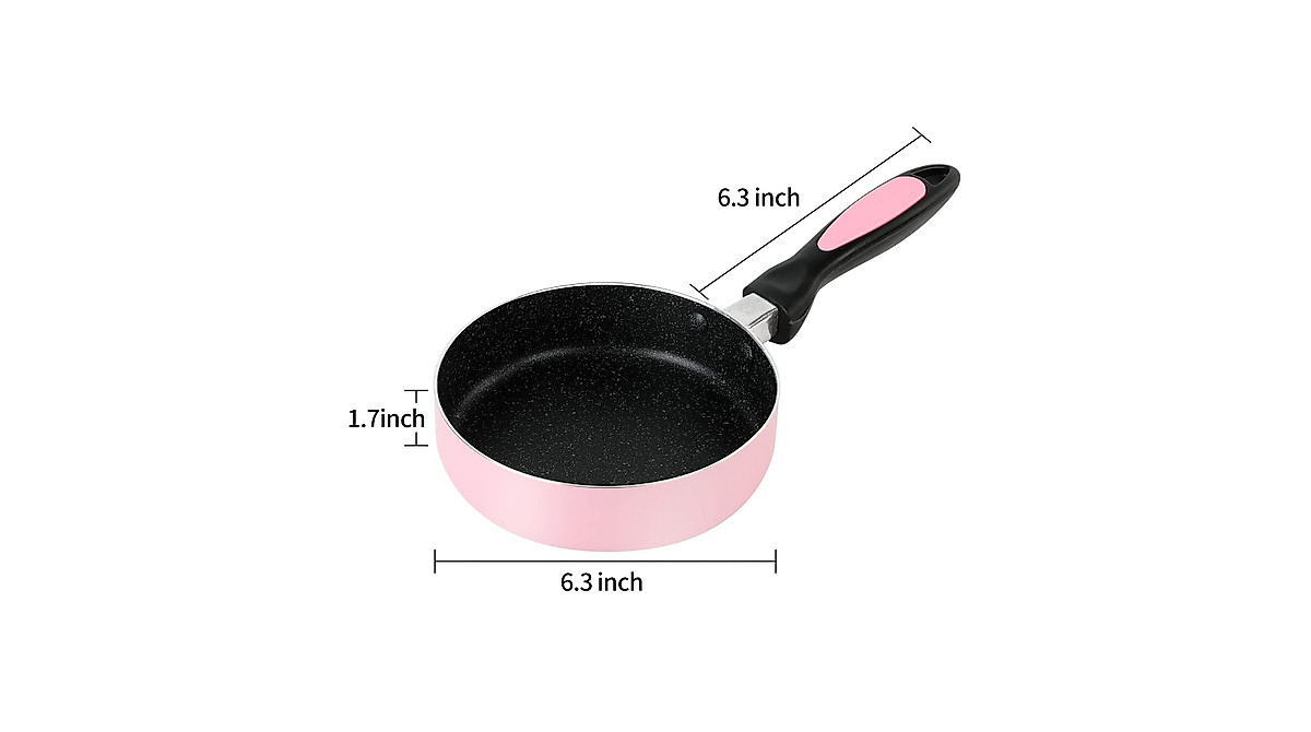 RATWIA Nonstick Frying Pan - 6 Inch Induction Skillet