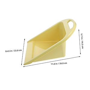 MERRYHAPY 2pcs Handheld Garbage Shovel Short Handle Dustpan Upright Dustpan Pet Dustpan Broom Brush Dustpan Hand Dustpan Clip-on Dustpan Industrial Dust Pan Small Dustpan Brooms Pp Yellow