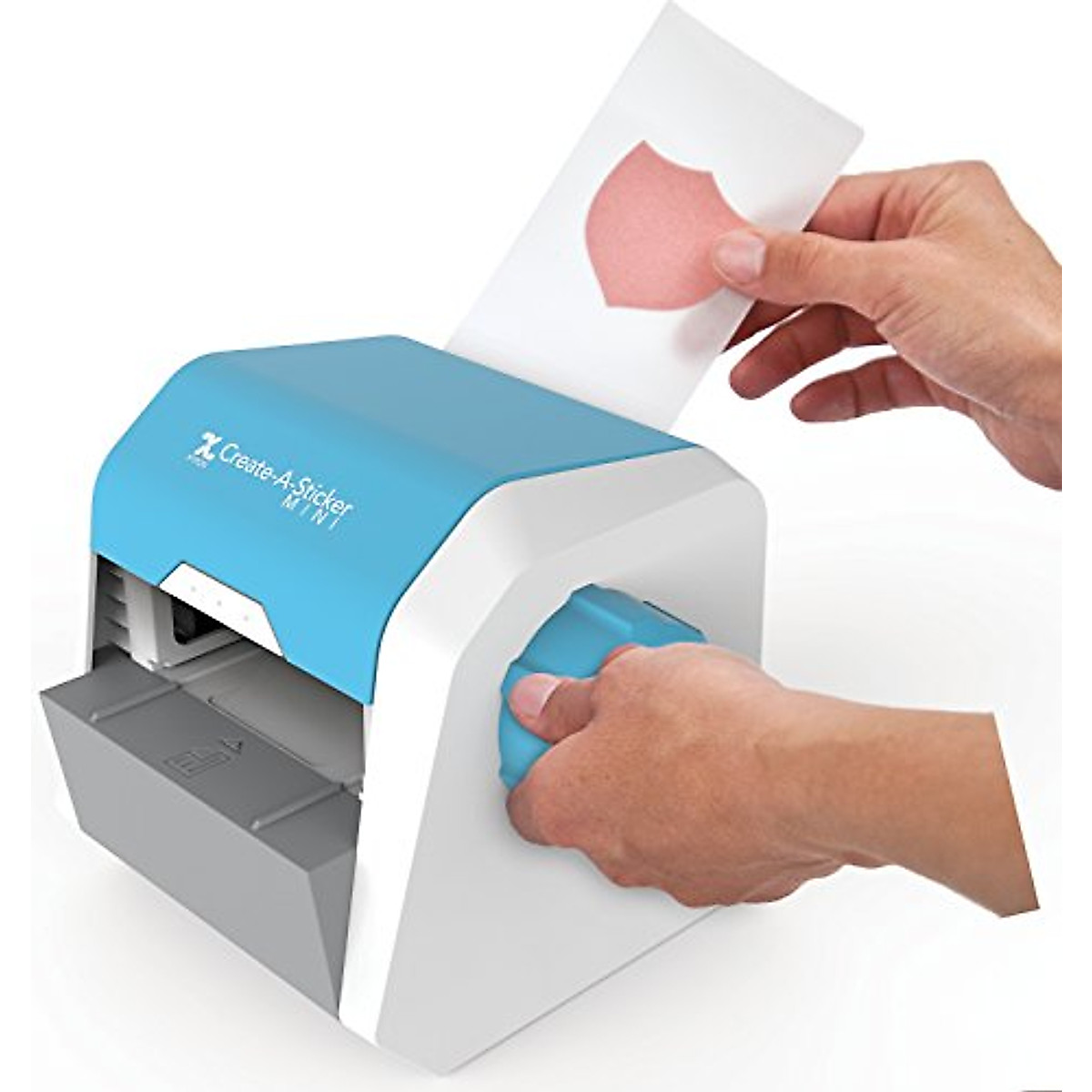 Xyron Create-A-Sticker, Mini, 2.5” Sticker and Label Maker Machine for Small Business and DIY Crafts, Portable, Includes Permanent Adhesive, Pre-Loaded (XRN250-CFTEN)