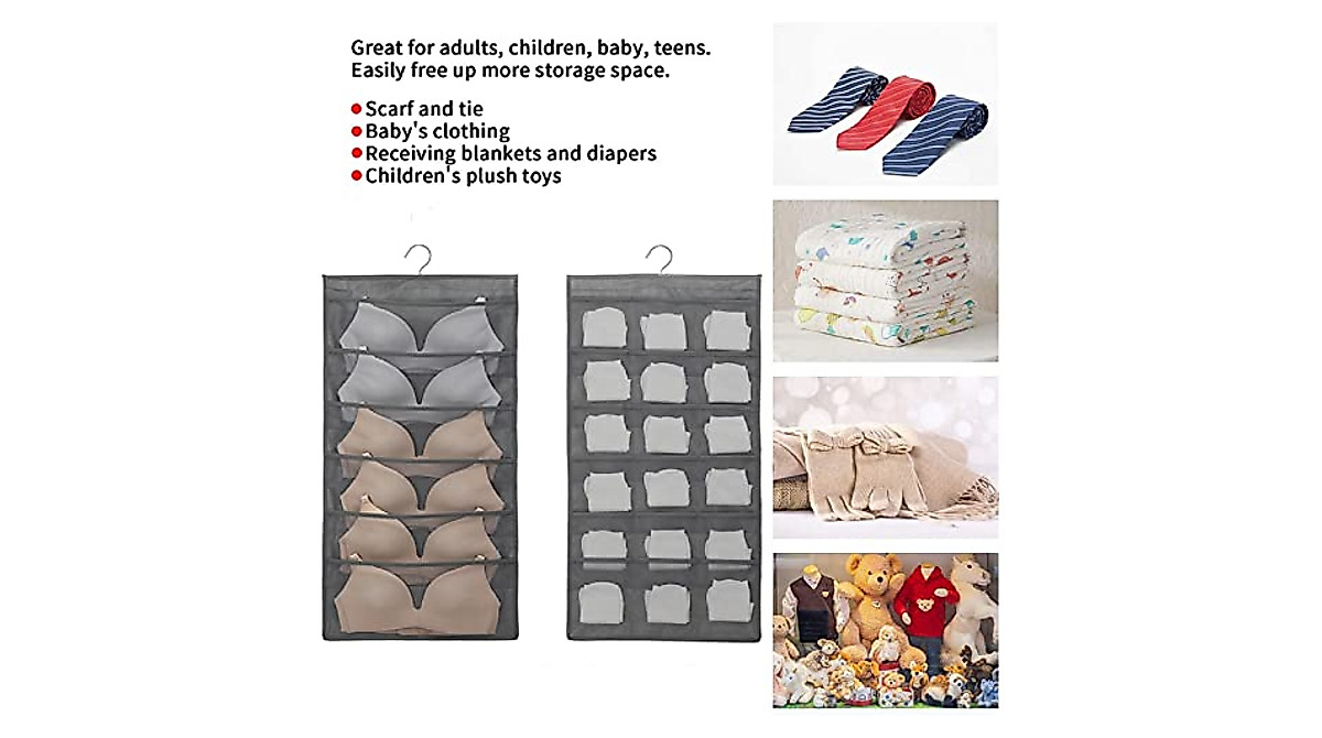 Gray Bra Holder Organizer - Perfect for Home and Travel